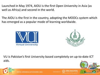 Status of Open Education in Pakistan | PPTX