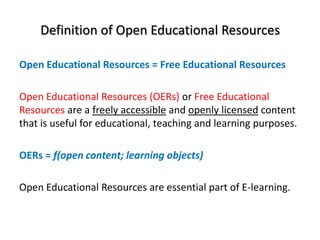 Open educational resources | PPTX