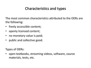 Open educational resources | PPTX