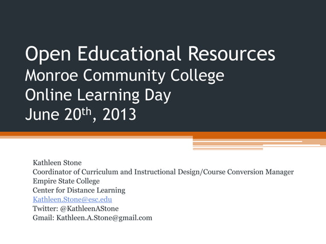 Open educational resources | PPT
