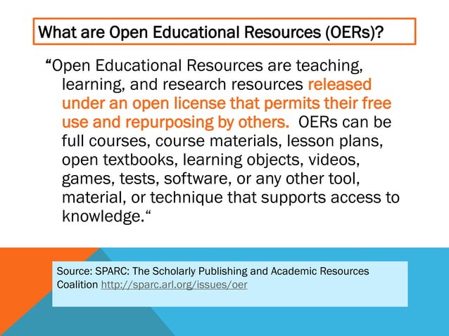 Open educational resources | PPT