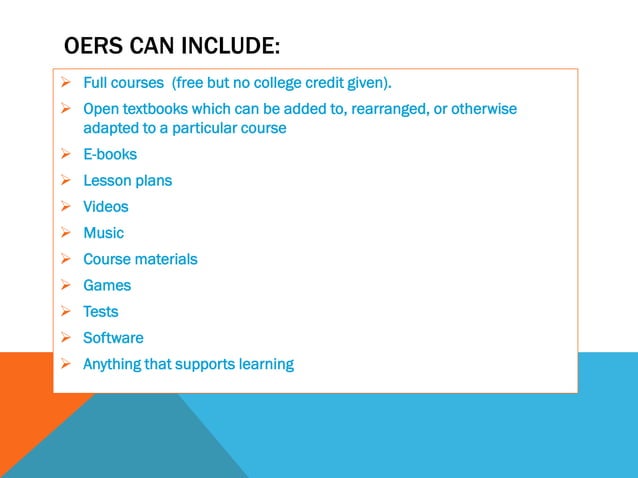 Open educational resources | PPT