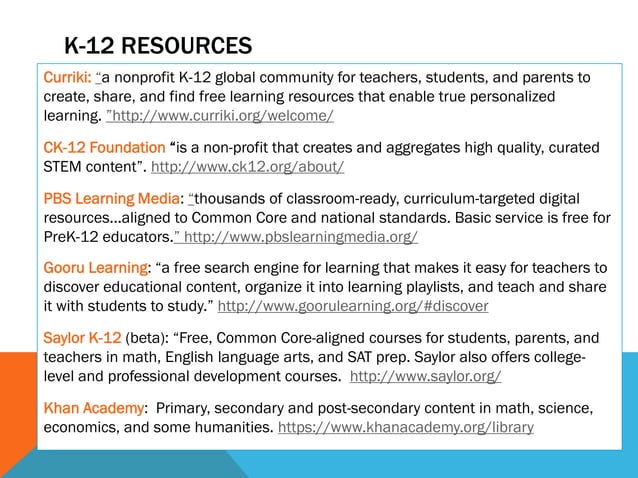 Open educational resources | PPT