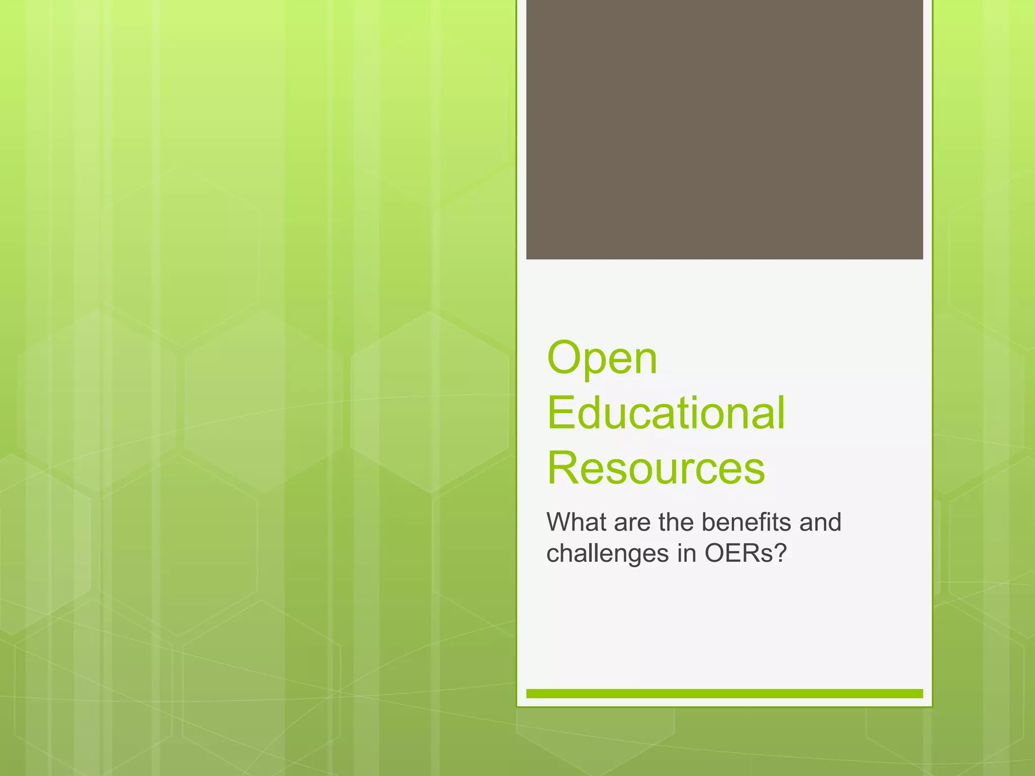 Open educational resources | PPT
