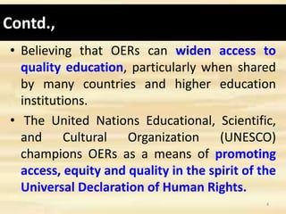 Open educational resources | PPTX
