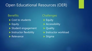 Open Educational Resources: Benefits and Challenges | PPT