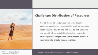 Open Educational Resource - Considerations | PPT