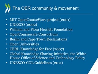 Knowledge for all. How open educational resources challenge the value ...