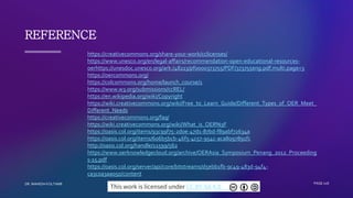 Open Educational Resources Creative Commons Licenses Pdf