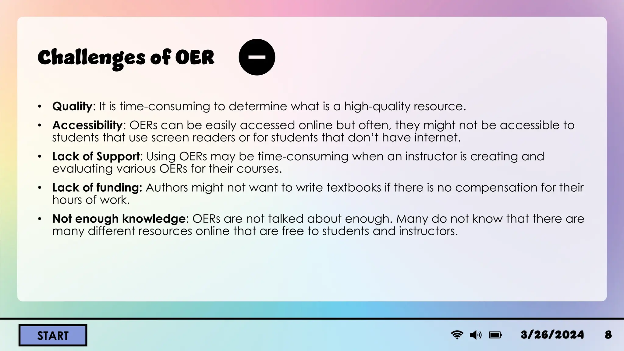 Reflection on Open Education Resources (OER) | PPT