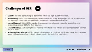 Reflection on Open Education Resources (OER) | PPT