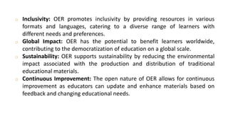 OPEN EDUCATIONAL RESOURCES(OER)- ANIE KURIYAN | PPTX