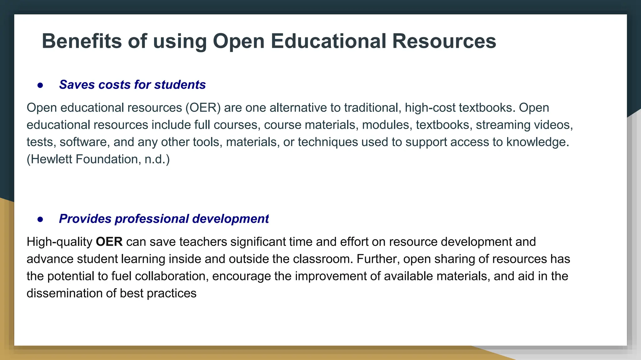 Open Educational Resources (OER) Benefits and Challenges.pptx