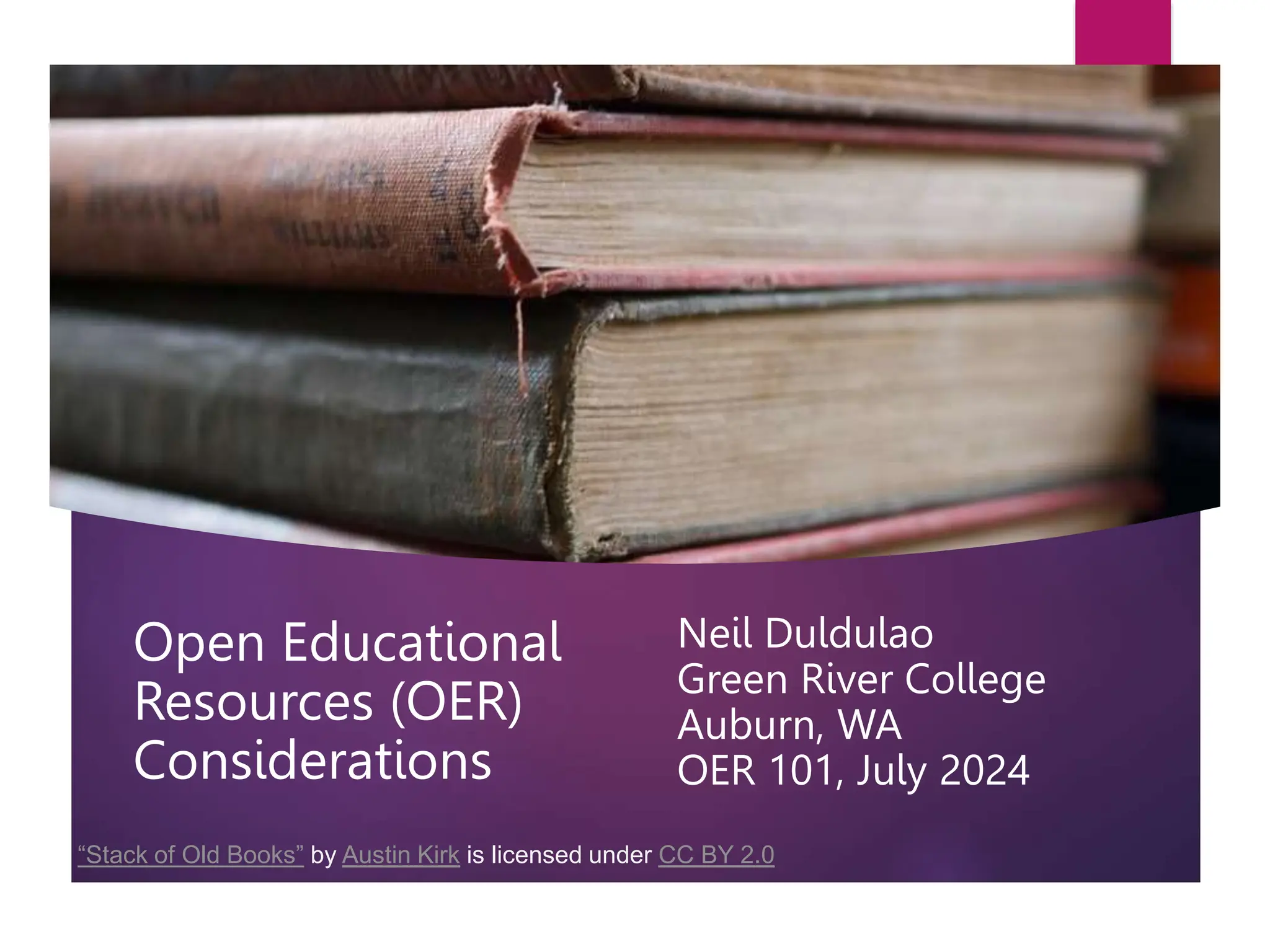Open Educational Resources (OER) Considerations | PPT