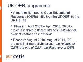 Developing a sustainable OER ecosystem in HE | PPT
