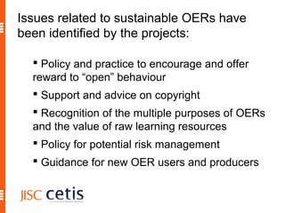 Developing a sustainable OER ecosystem in HE | PPT