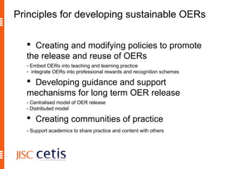 Developing a sustainable OER ecosystem in HE | PPT