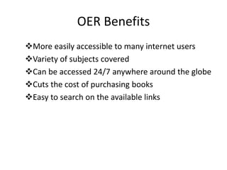 Open education resources | PPTX
