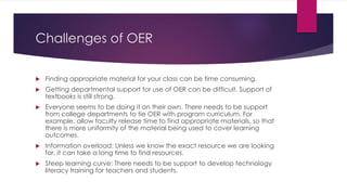 OER: Challenges & Benefits | PPT