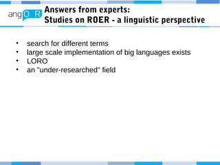 Sustainability in OER for less used languages | PPT