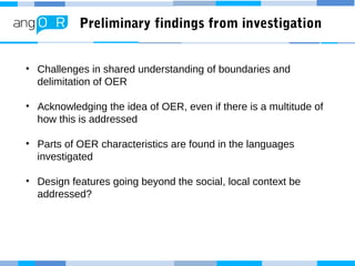 Sustainability in OER for less used languages | PPT