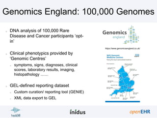openEHR: UK 100,000 Genomes project | PPTX