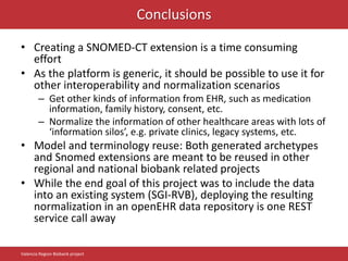 OpenEHR day 2019 valencia biobanks | PPTX