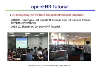 openEHR in China 2019-06 | PDF