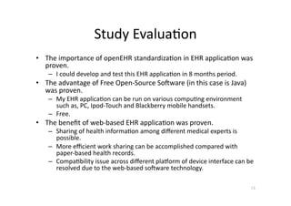 open standard EHR with open source based web development | PDF | Web ...