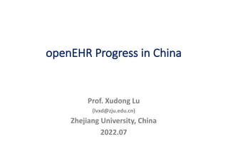 openEHR Progress in China 2022 | PDF | Healthcare Industry | Industries