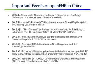 openEHR Progress in China 2022 | PDF | Healthcare Industry | Industries