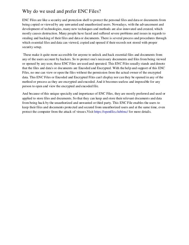 Open enc file - xoroom