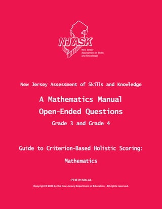 Openended math scoring_manual_g34_2 | PDF