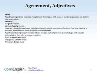 Open english grammar guide part 1 | PPT