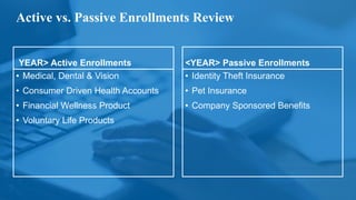 Open Enrollment Metrics Report Template | PPTX