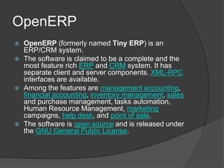 Open erp | PPT