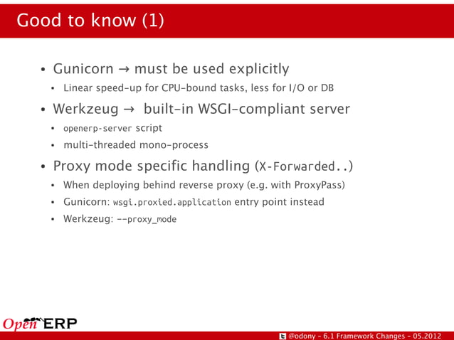 OpenERP 6.1 Framework Changes | PDF