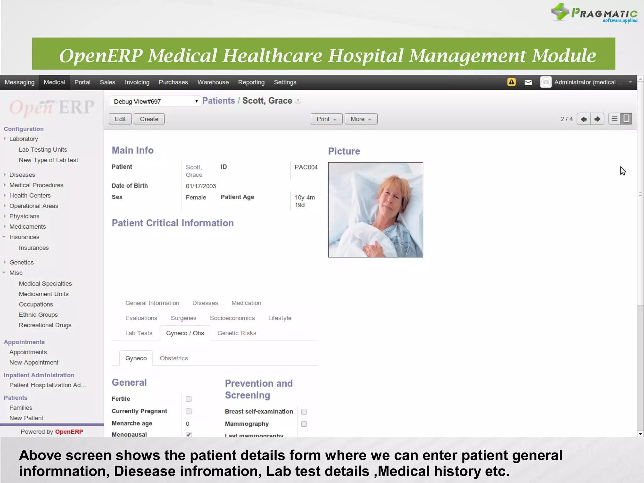 Odoo OpenERP 7 Medical Healthcare and Hospital Management System | PPT