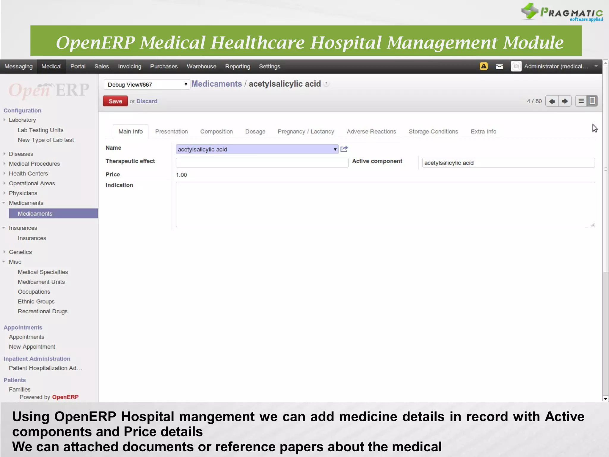 Odoo OpenERP 7 Medical Healthcare and Hospital Management System | PPT