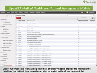 Odoo OpenERP 7 Medical Healthcare and Hospital Management System | PPT