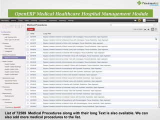 Odoo OpenERP 7 Medical Healthcare and Hospital Management System | PPT