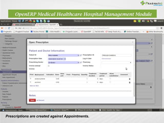 Odoo OpenERP 7 Medical Healthcare and Hospital Management System | PPT