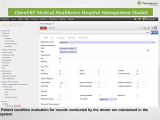 Odoo OpenERP 7 Medical Healthcare and Hospital Management System | PPT