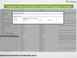 Odoo OpenERP 7 Medical Healthcare and Hospital Management System | PPT