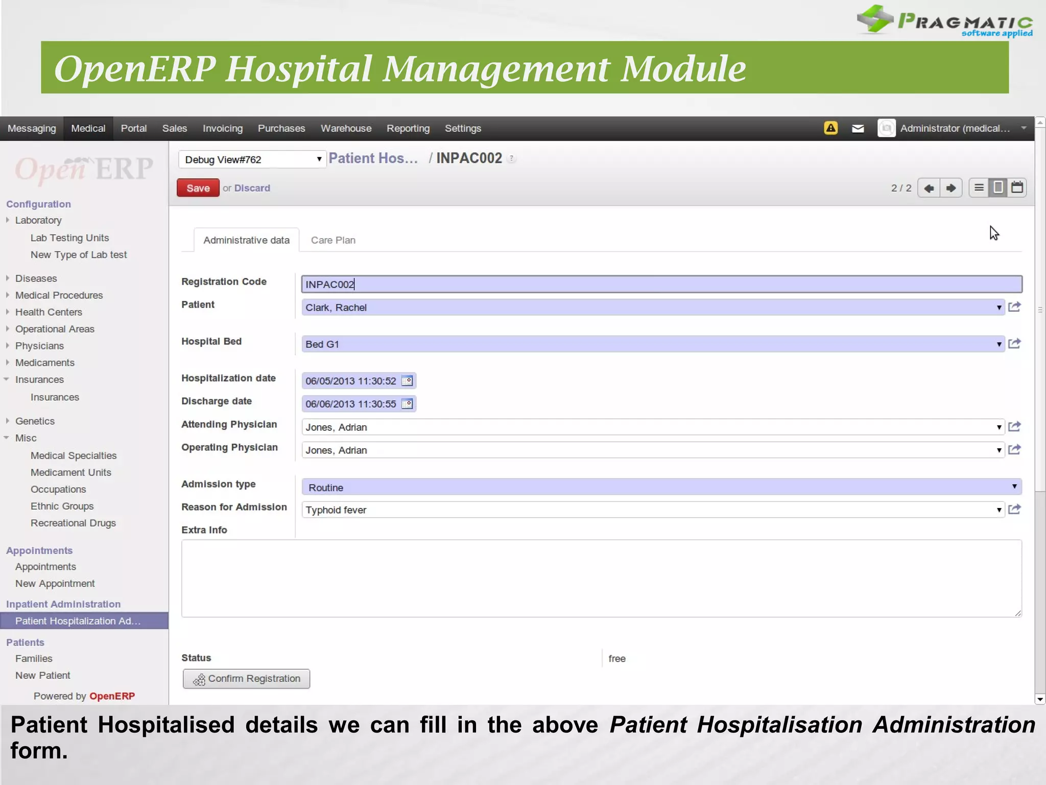 Odoo OpenERP 7 Medical Hospital Healthcare Management | PPT