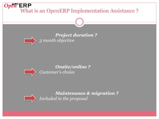 OpenERP Implementation Assistance - Customers | PPT