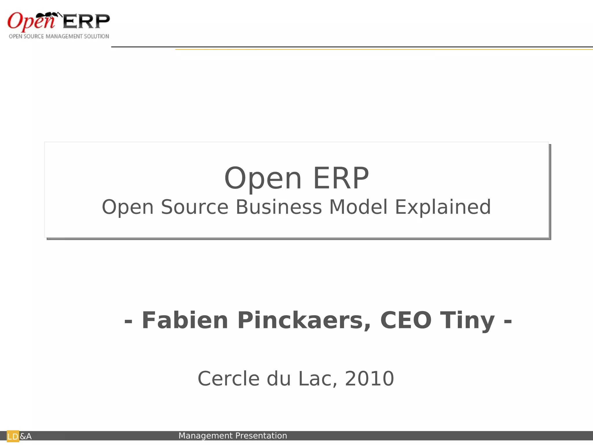 Open ERP Business Model | PDF