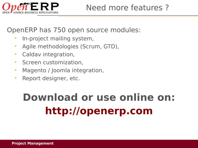 Openerp Project Slides | PPT