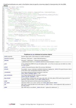 OpenERP Technical Memento | PDF