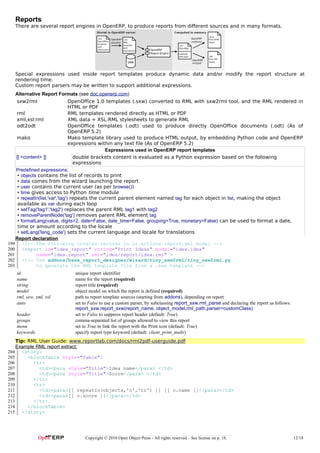 OpenERP Technical Memento | PDF